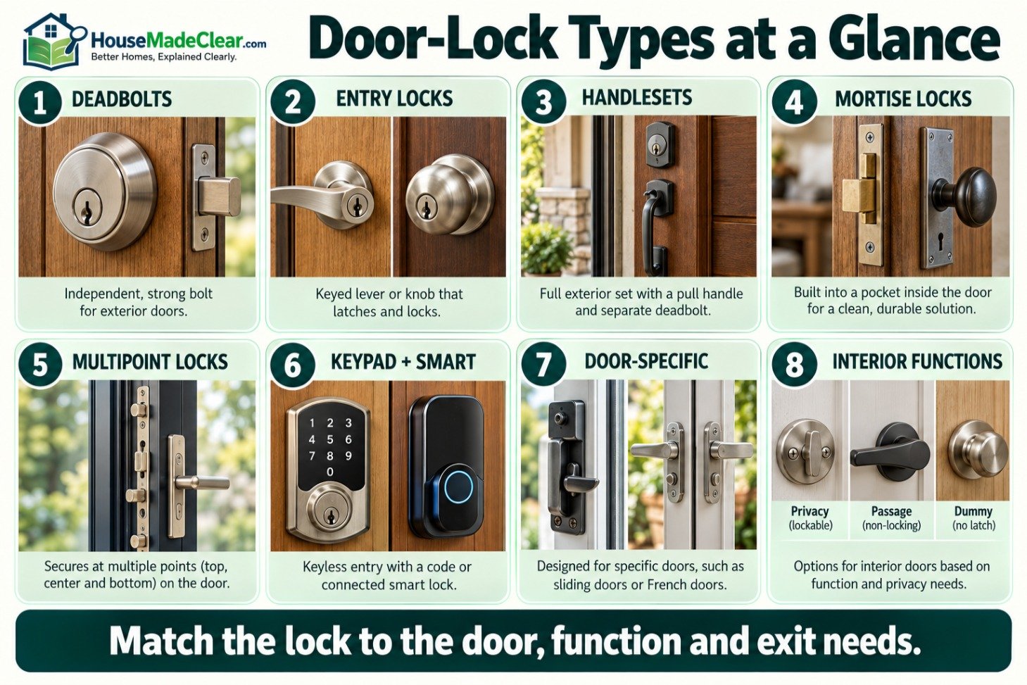 Types of Door Locks: Complete Guide for Every Door - House Made Clear